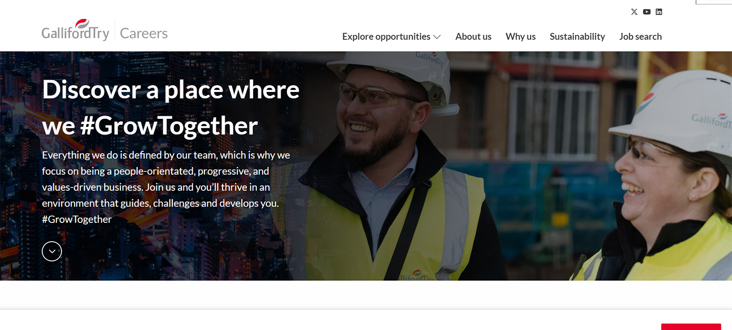 Galliford Try launches new careers website | Galliford Try